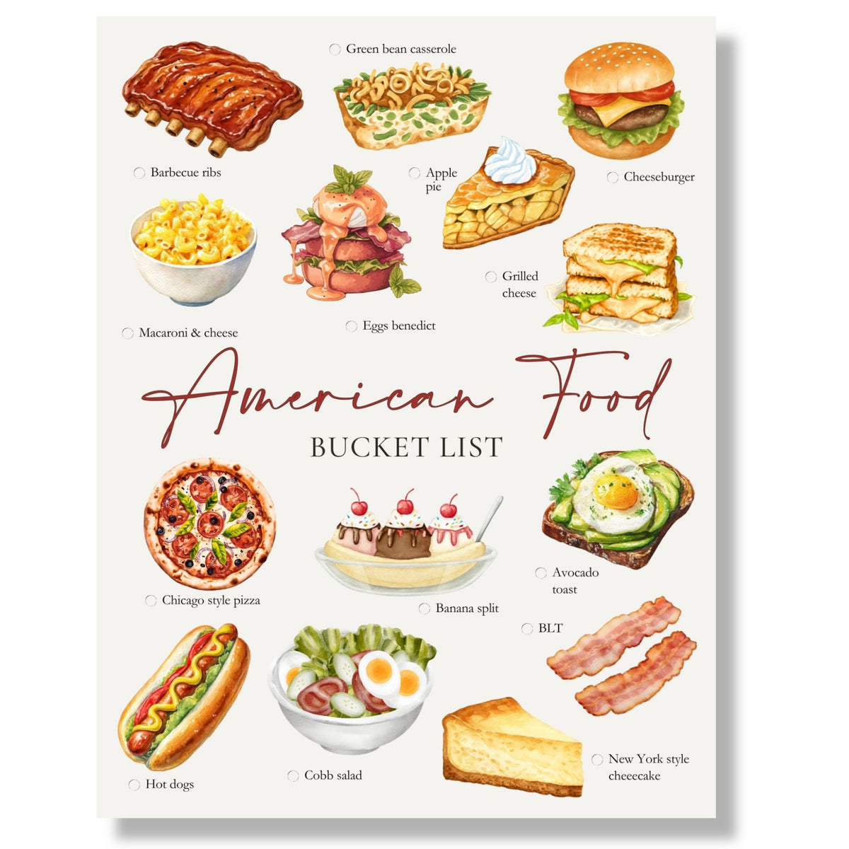 American Food Bucket List – buck & co.