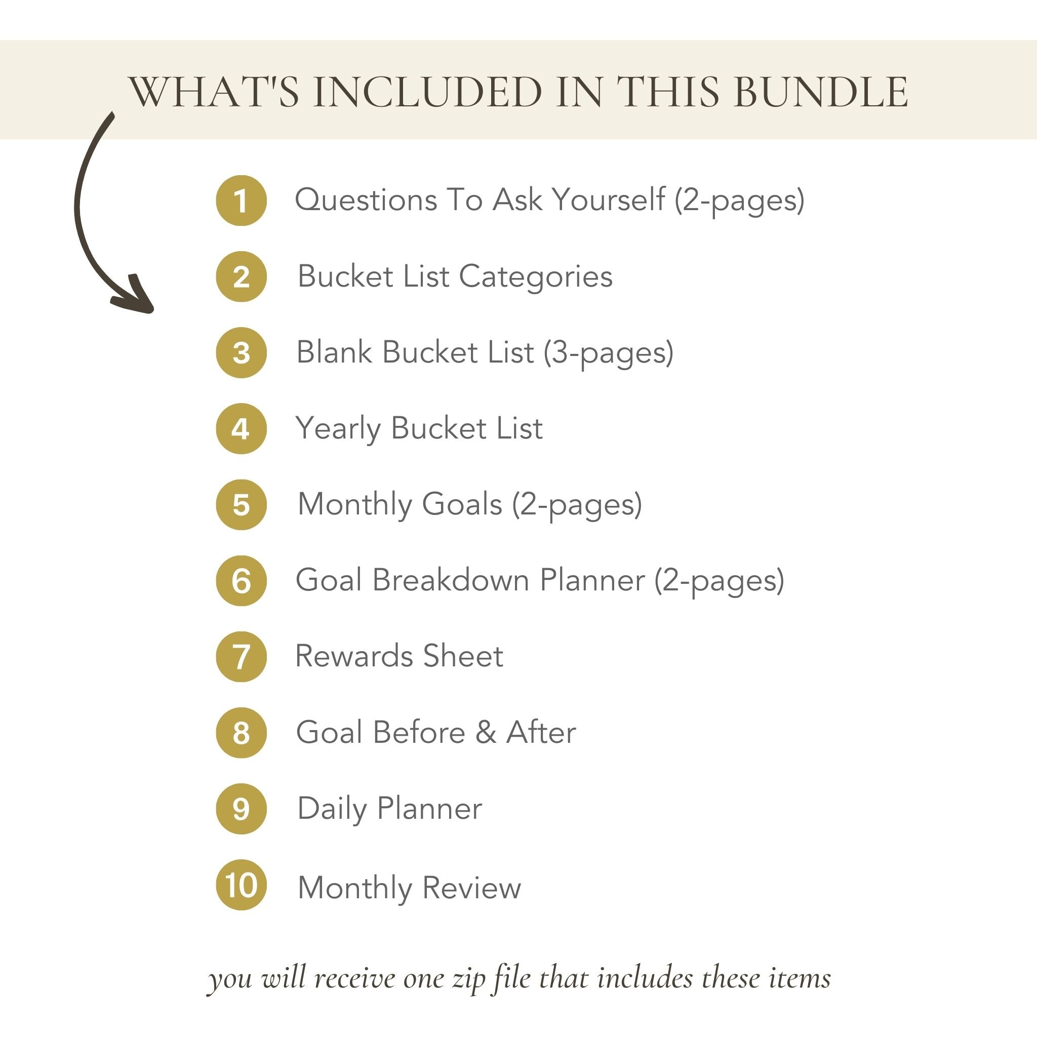 Bucket List Worksheets Bundle (15-Page Printable) – buck & co.