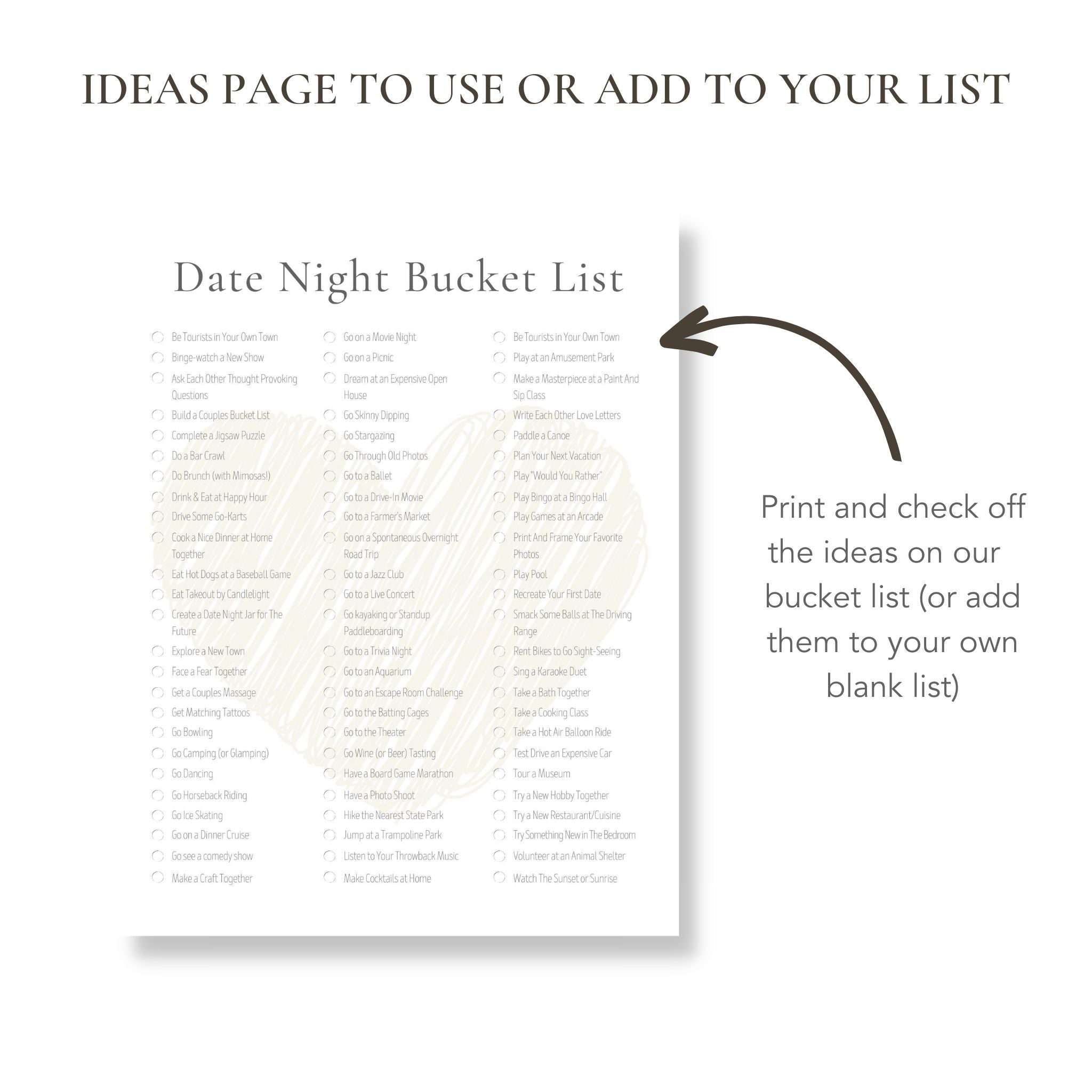 Printable Date Night Bucket List (Blank Template Included!) – buck & co.