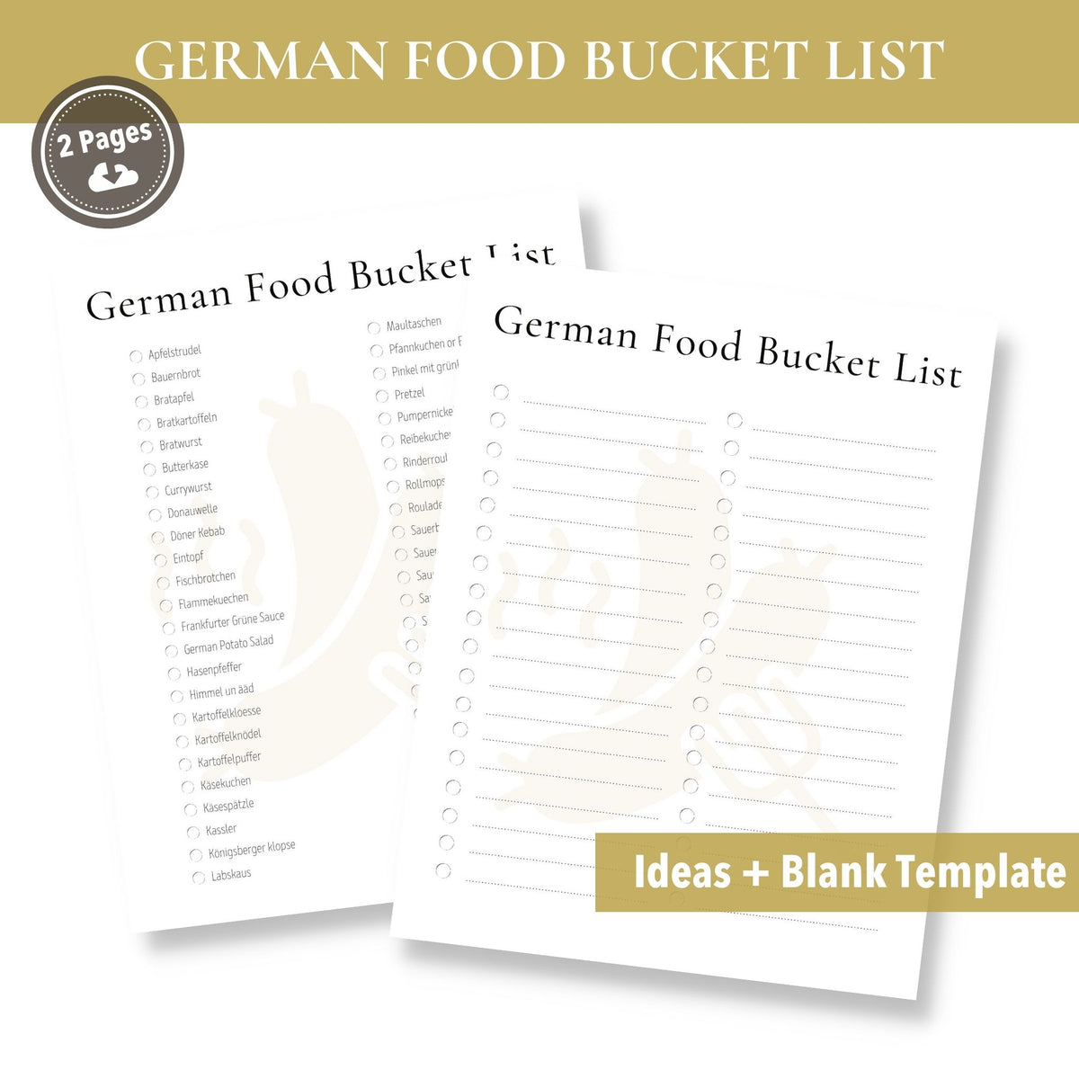 German Foods List