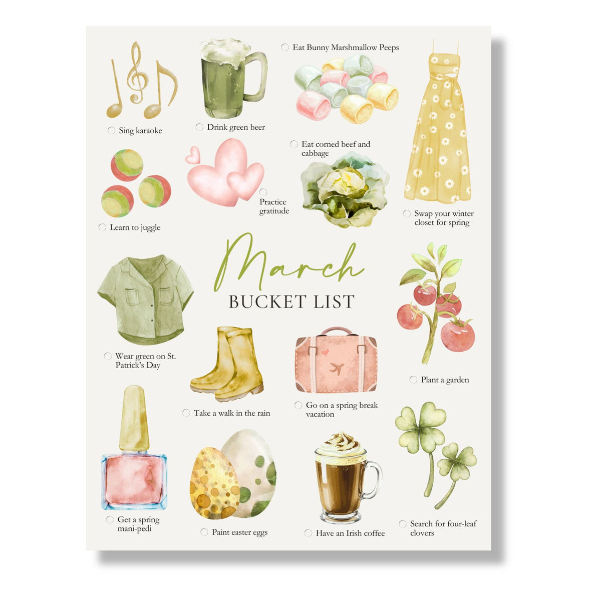 March Bucket List – buck & co.