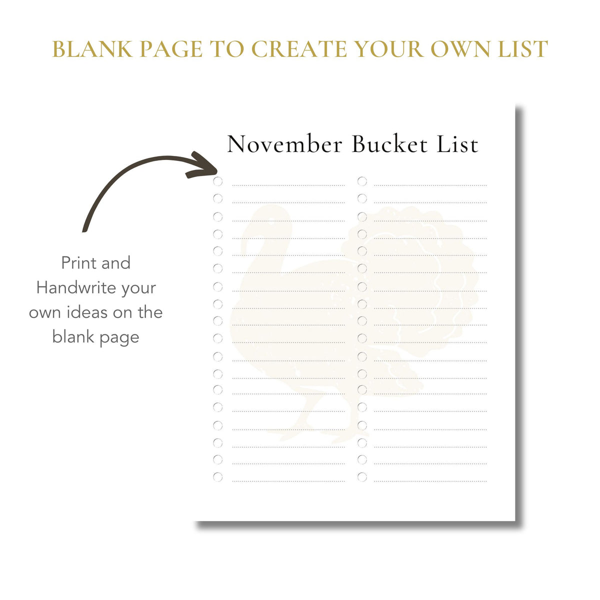 Printable November Bucket List – buck & co.