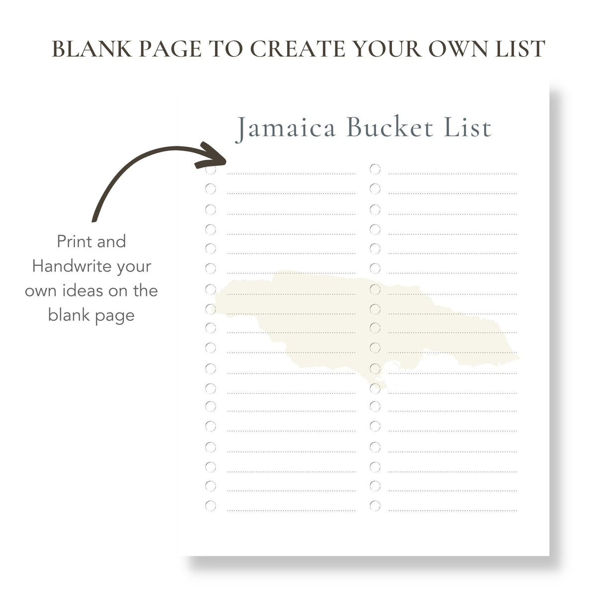 Printable Jamaica Bucket List (Blank Template Included!) – buck & co.