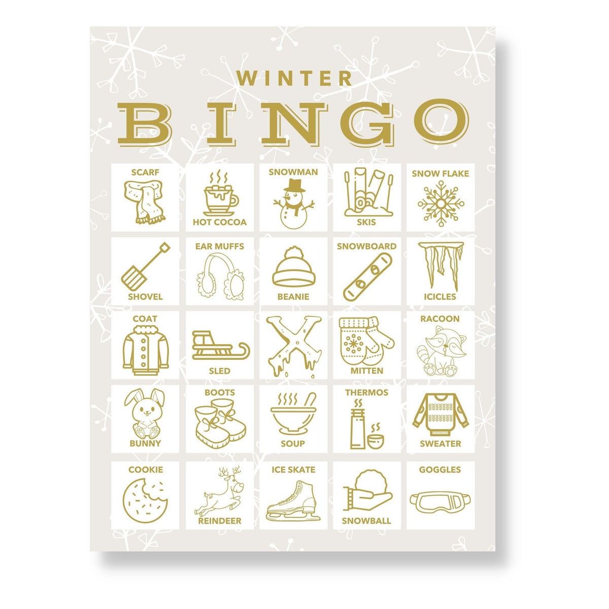 Printable Winter Bingo Cards – buck & co.