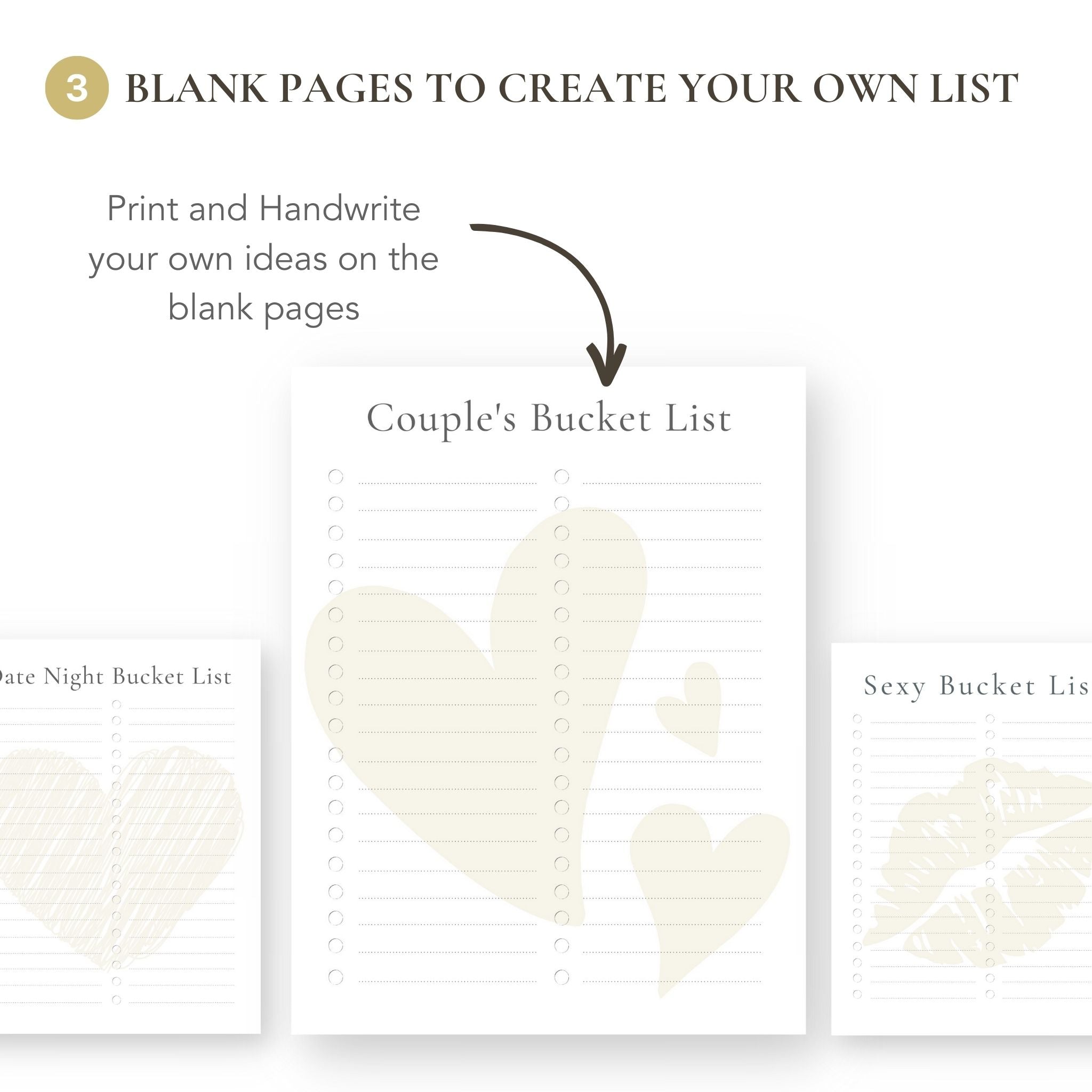Printable Couples Bucket List, Games & Questions – buck & co.